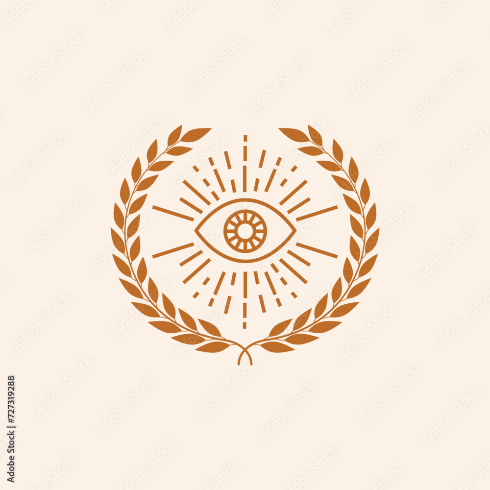 Human world eye with rays. Illuminati logo. World order symbol all ...