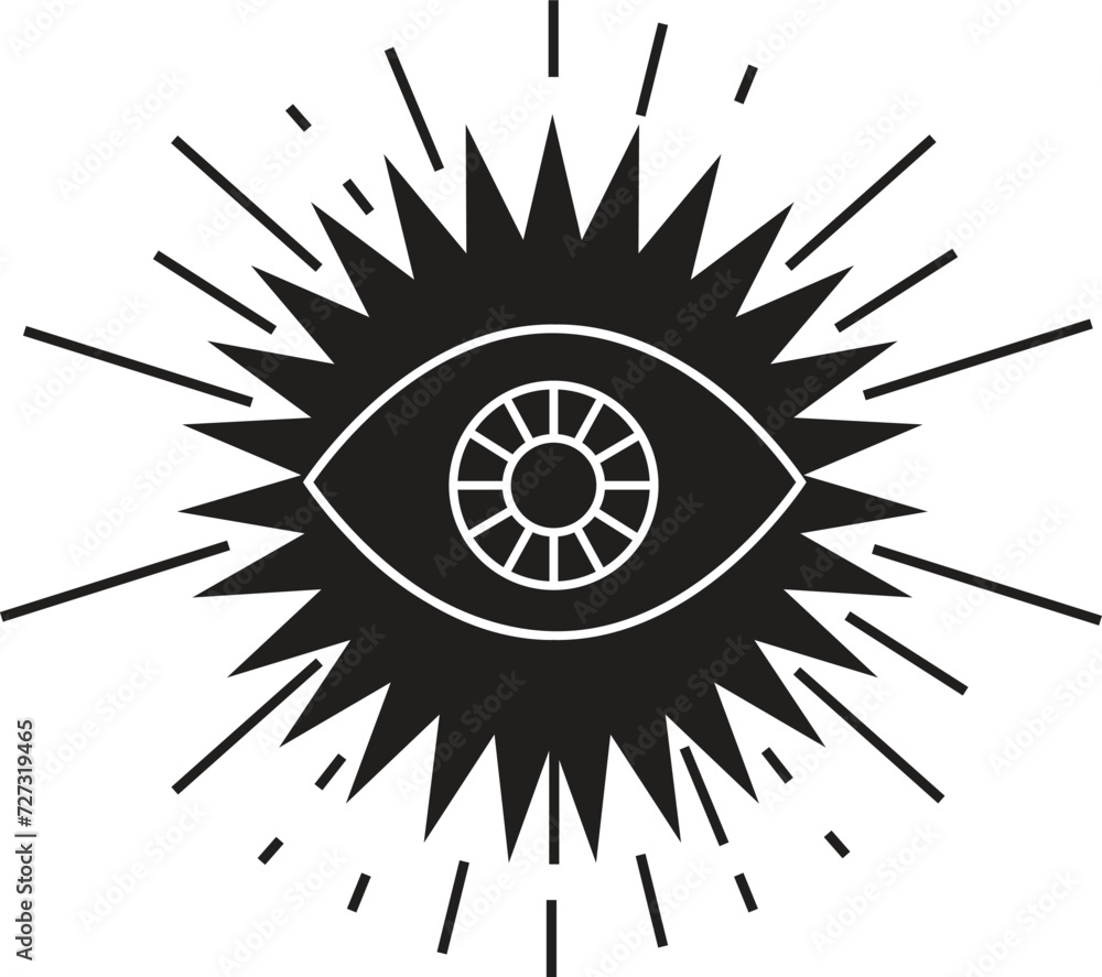 Human world eye with rays. Illuminati logo. World order symbol all ...