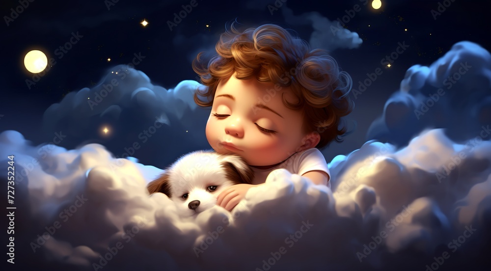 Magic kid dreams. Baby Shower. Magical children's backgrounds, the ...
