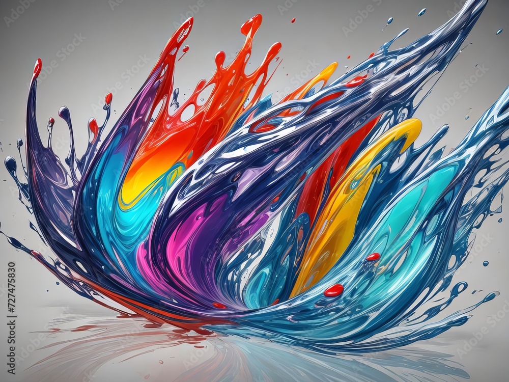Beautiful Abstract Background,Color Liquid Shape Movement,3d ...