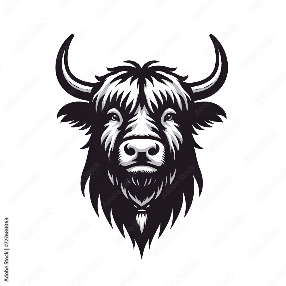 Yak head logo vector illustration Stock Illustration | Adobe Stock