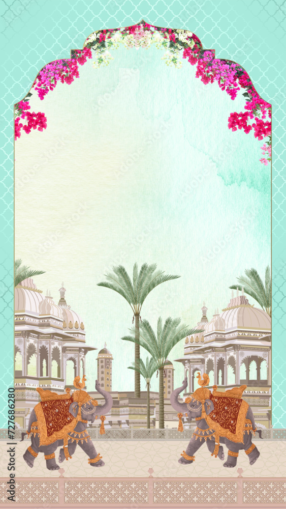 indian wedding traditional template invite Stock Vector | Adobe Stock