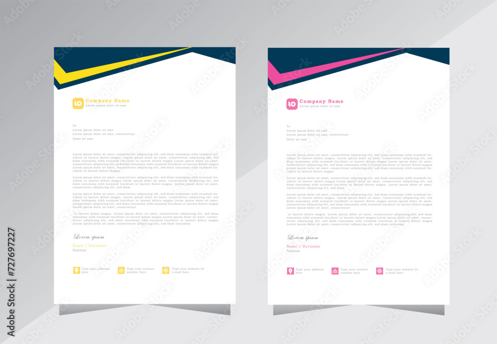 letter head templates for your project design, letterhead design, a4 ...