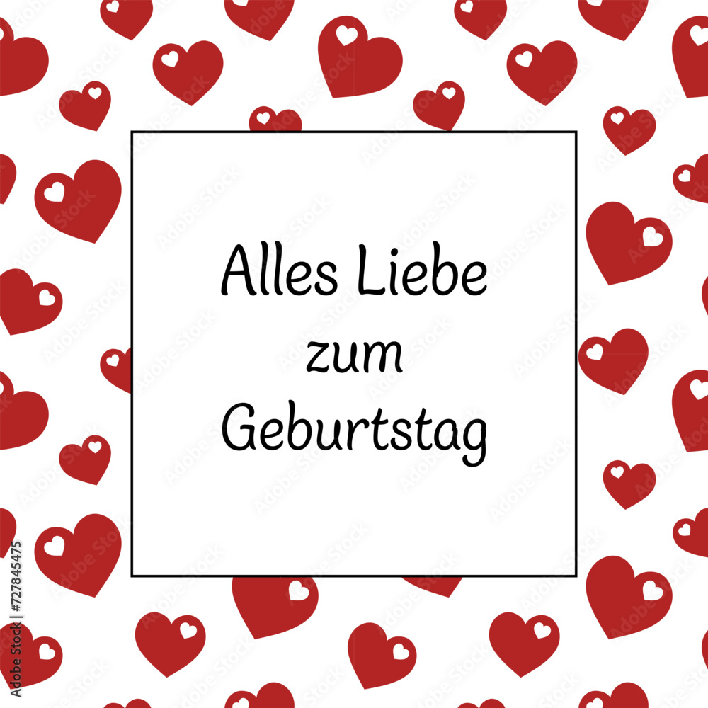 Alles Liebe zum Geburtstag - Schriftzug in deutscher Sprache ...