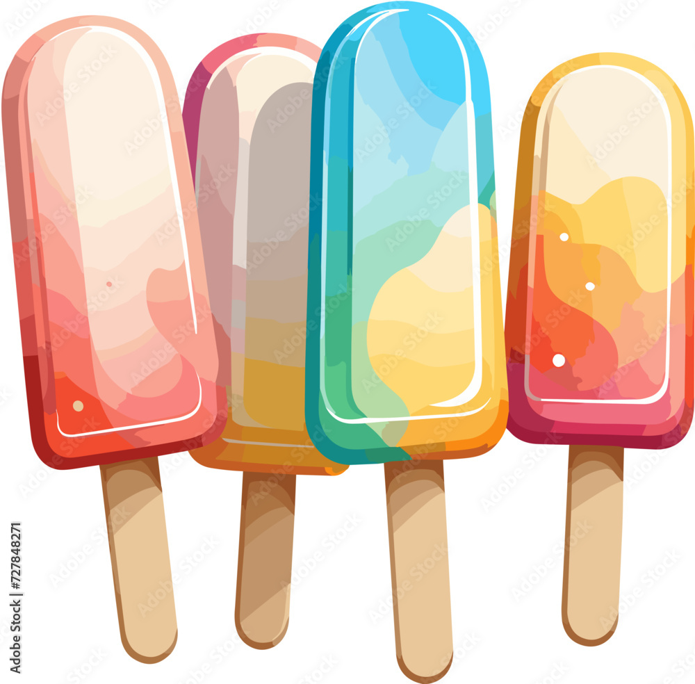Colorful ice pops clipart isolated in transparent background svg, tasty ...