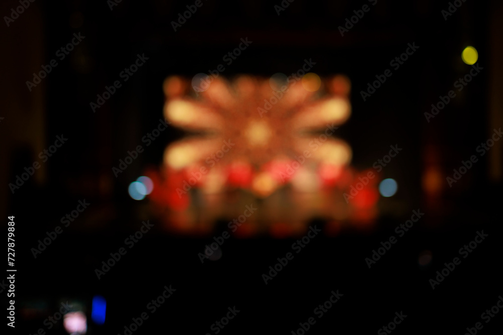 blur background, texture for design. Spotlights in the concert hall and ...