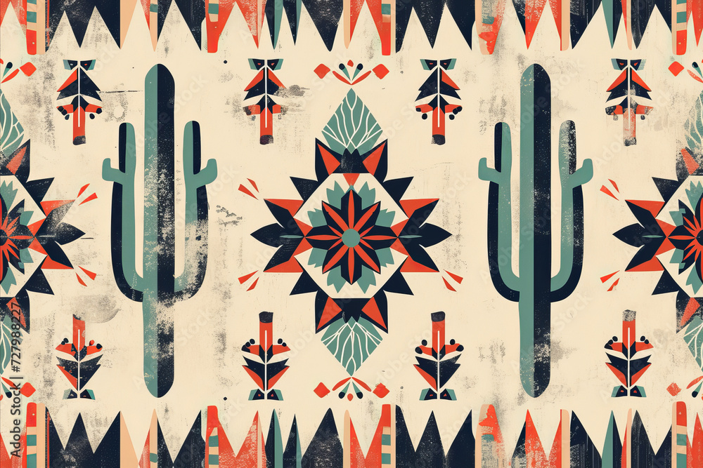 navajo tribal ethnic seamless pattern background. Native american ...