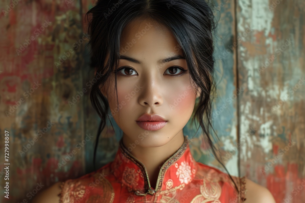 Portrait of Gorgeous Thai woman in national clothes of Thailand ...