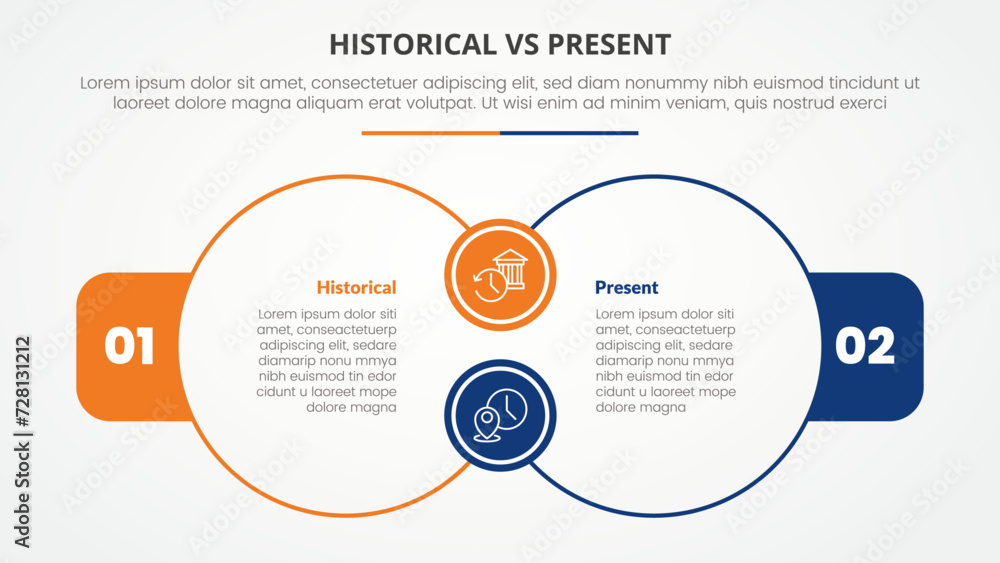 historical vs present versus comparison opposite infographic concept ... historical vs present versus comparison opposite infographic concept ...