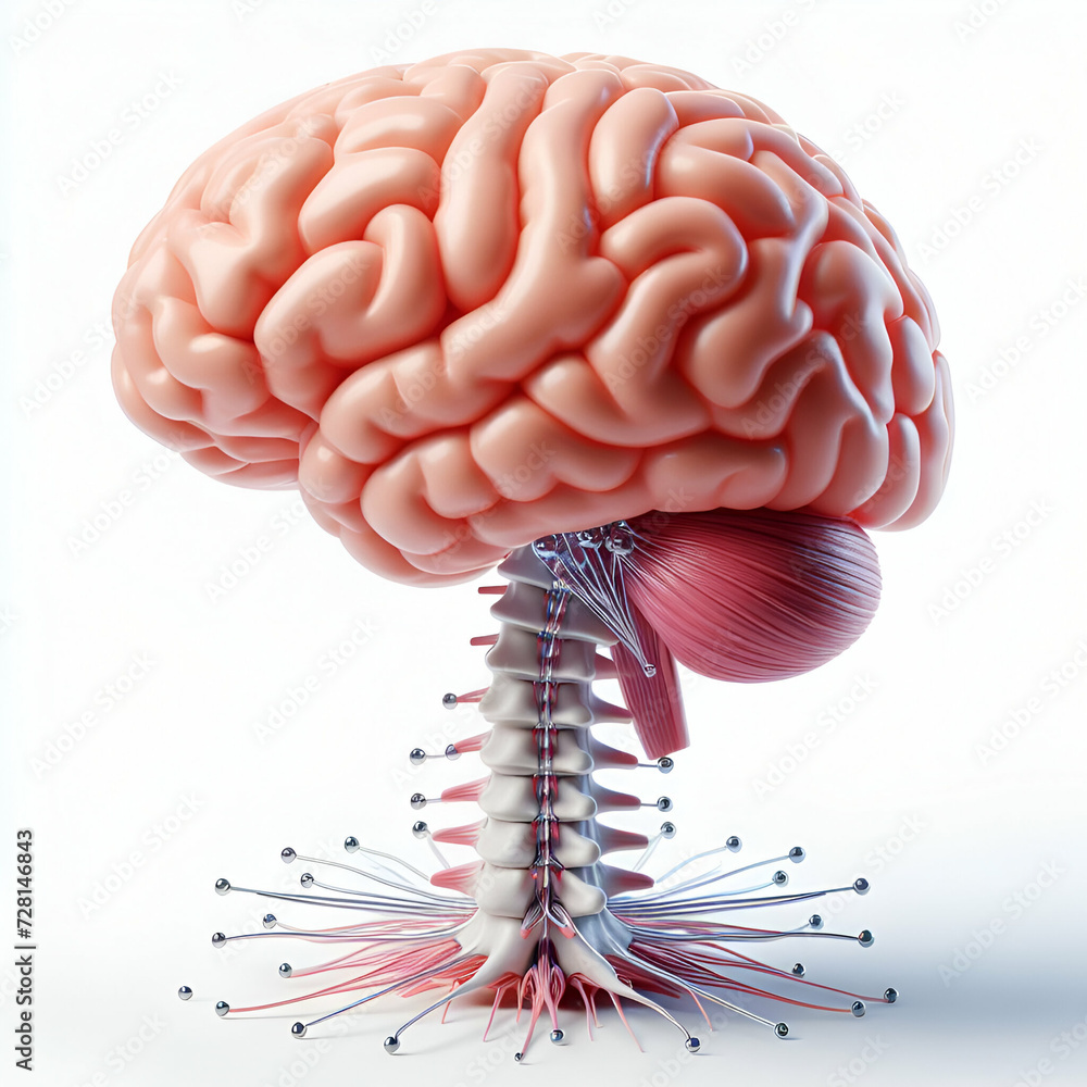 3D Anatomy of the Central Nervous System (CNS), Human Brain Organ ...