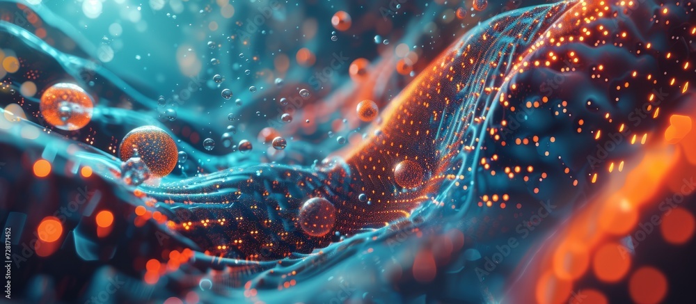 High-Tech Image with Dynamic Background and Molecules: A Breathtaking ...
