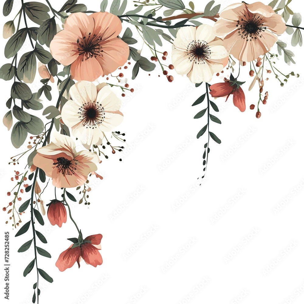 Water Color Pastel Flower and bloom, Wedding decorative perfect ...