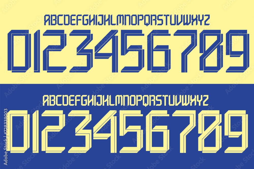 font vector team 2023 - 2024 kit sport style. football style font with ...