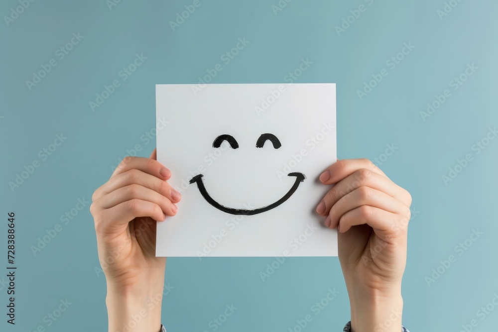 Illustration Stock Happy Smiley Emoji survey response Emoticon, colored ...