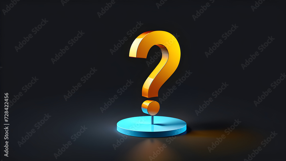 question mark symbol. 3d question mark for support icon clipart ...