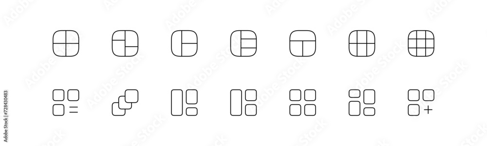 Alignment icons collection. Align icons set. Set of black editing and formatting icons. Stock ...