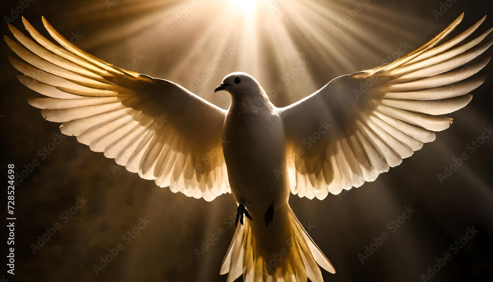 Dove as holy spirit symbol Stock Illustration | Adobe Stock