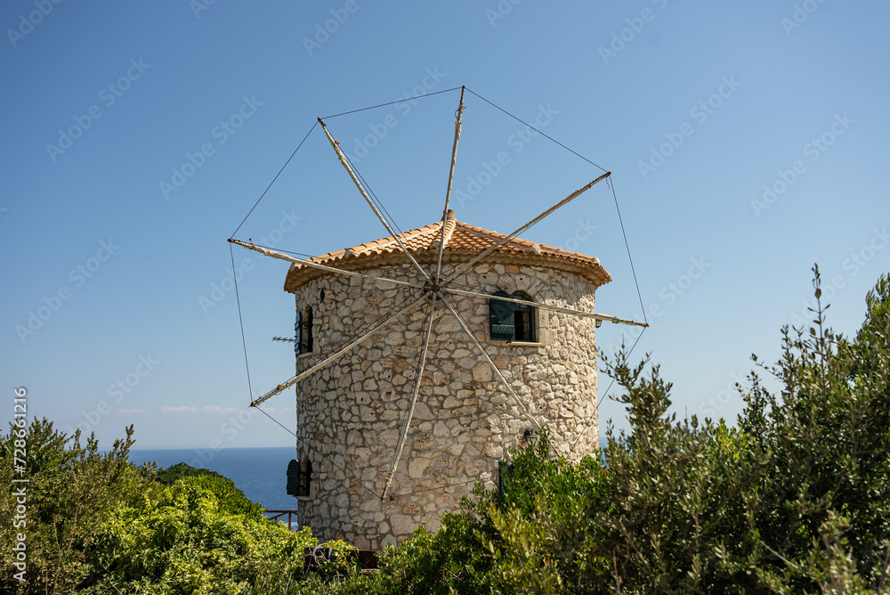 Skinari windmills View Point in zakynthos, Greece. Potamitis Dive Spot ...