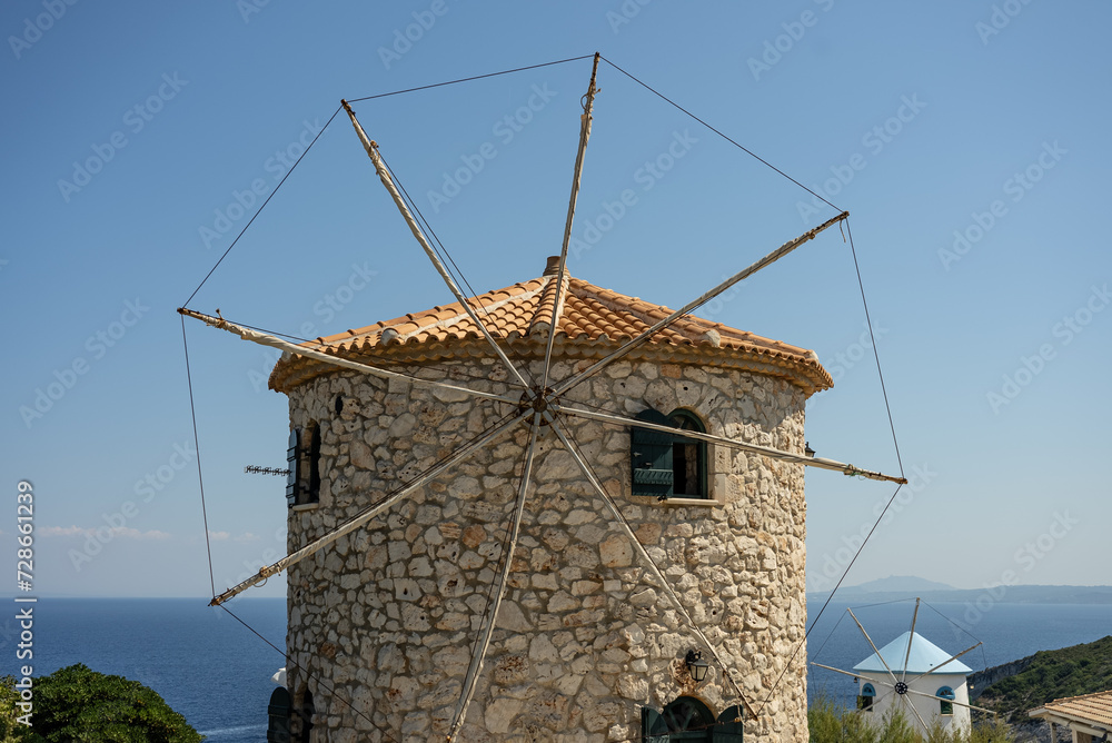 Skinari windmills View Point in zakynthos, Greece. Potamitis Dive Spot ...