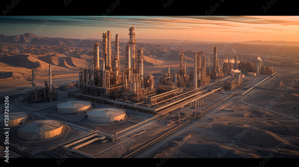 Stock-Illustration „Crude oil refinery operations From refinery plants ...