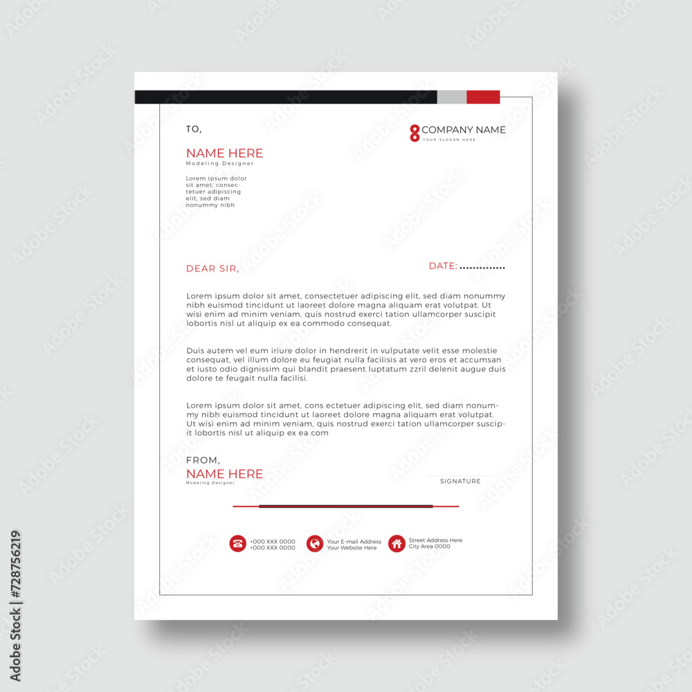 official minimal creative abstract professional newsletter corporate ...