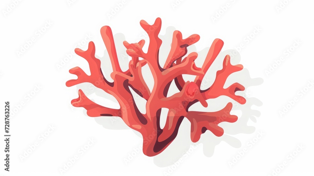 red algae isolated on white background. Stock Illustration | Adobe Stock