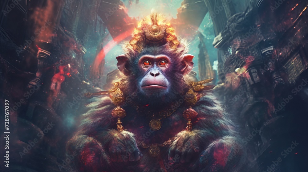 Divine Hanuman: Reverence and Devotion in Religious Imagery Stock ...