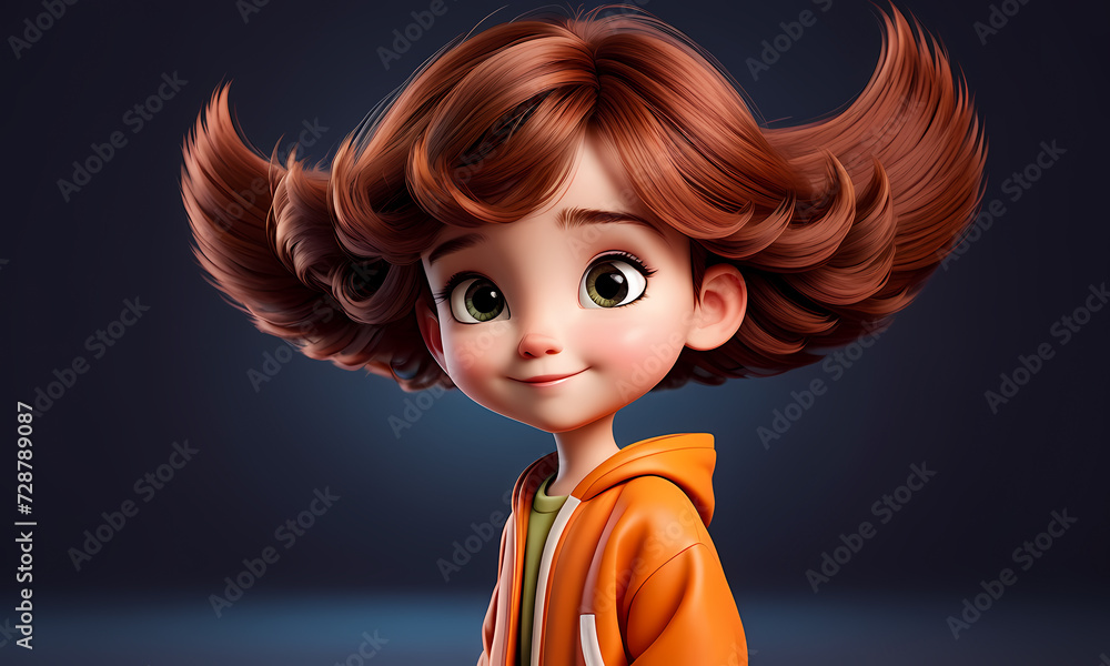 Cartoon 3d character, cartoon illustration , wallpaper for kids , cute ...