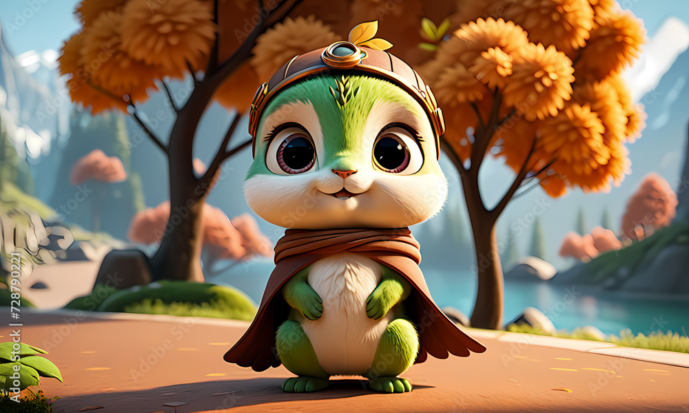 Cartoon 3d character, cartoon illustration , wallpaper for kids , cute ...