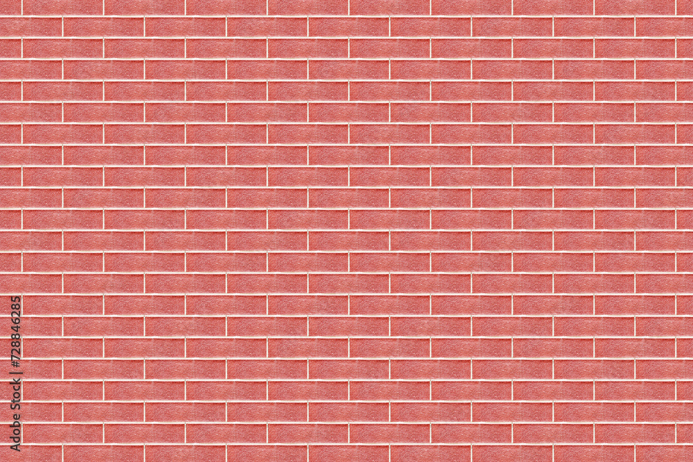 Red brick wall. Even blocks pattern. Bright fugue brick wall. Solid ...
