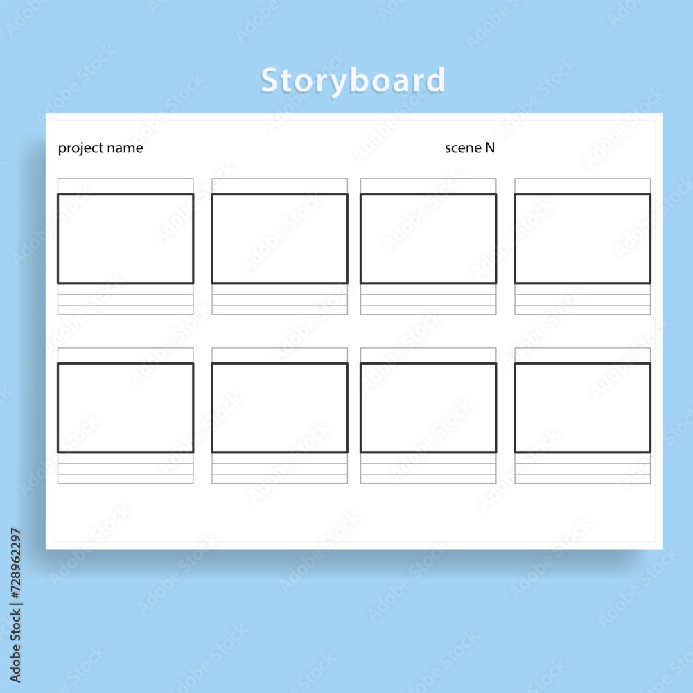 storyboard template vector simple background Stock Vector | Adobe Stock