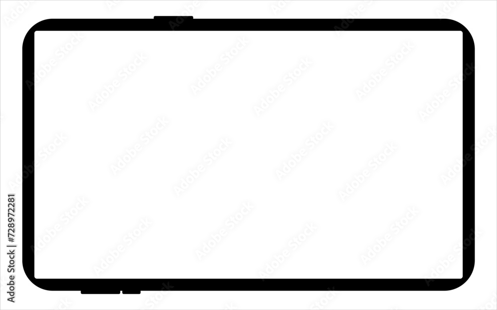Stock-Vektorgrafik „Blank screen tablet frame, Layout of a universal ...
