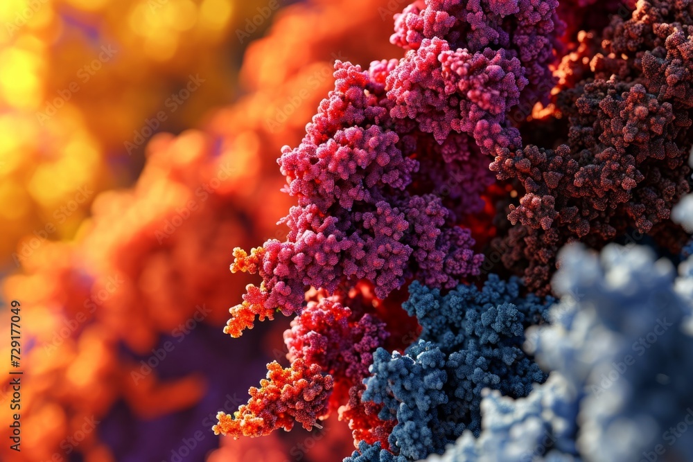 Foto de Stock Protein atomic scale micro particles dna dnr atoms ...