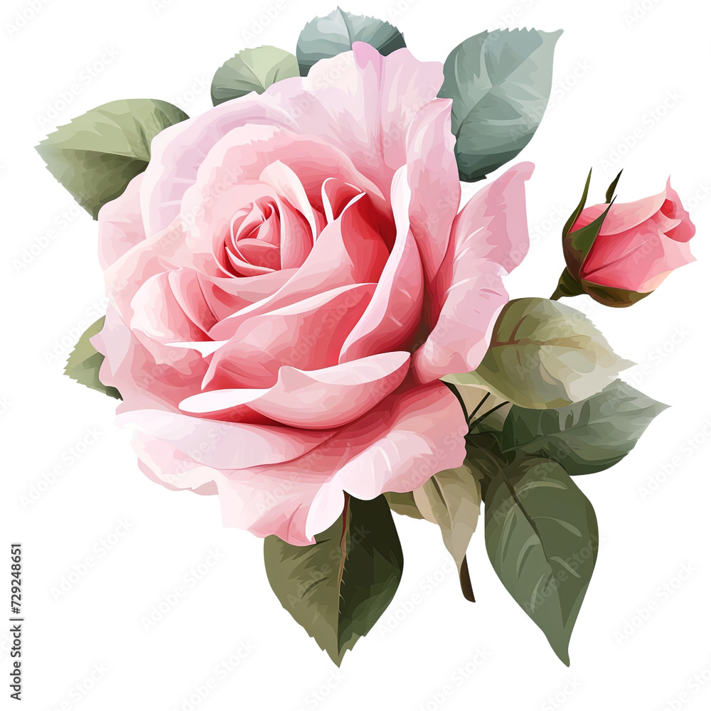 Flower clipart in a blush pink watercolor style. Bouquets of Blush Pink ...