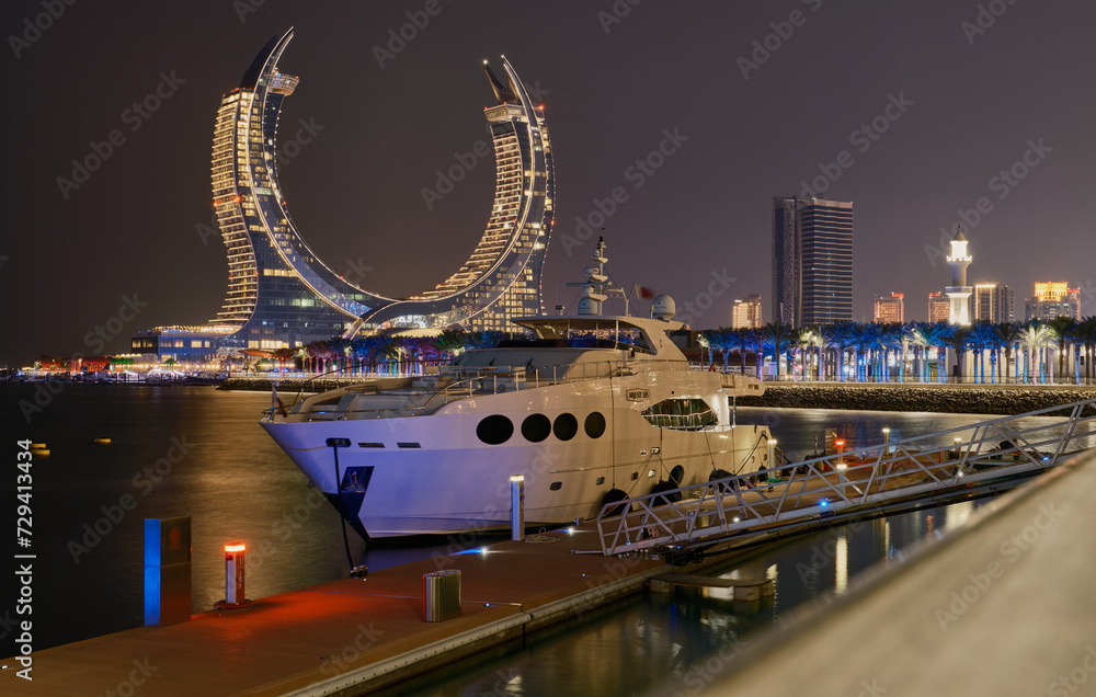 Lusail skyline Lusail city, Qatar including Katara Towers project from ...