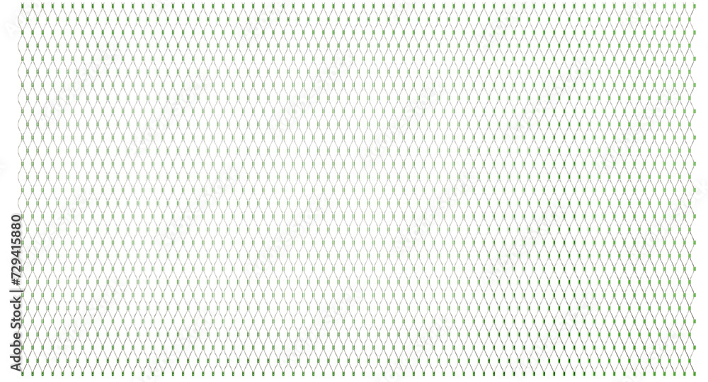 Emphasize detail: "Detailed chain link fence texture, transparent ...