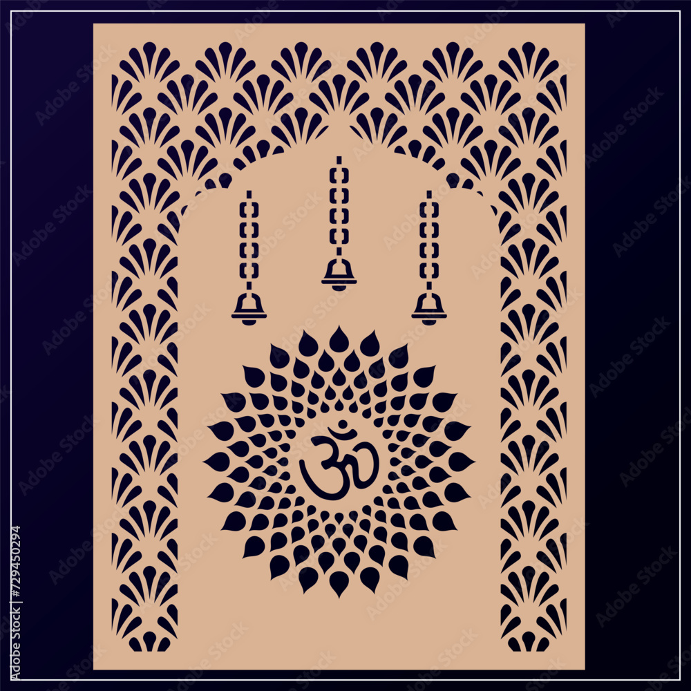 Om Jali design used for temples, Mandir. Om acrylic jali, corian jali ...