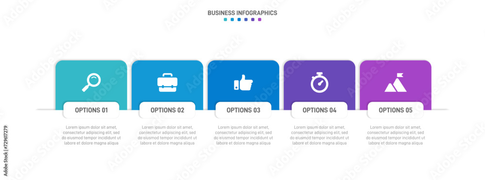 Timeline infographic with infochart. Modern presentation template with ...