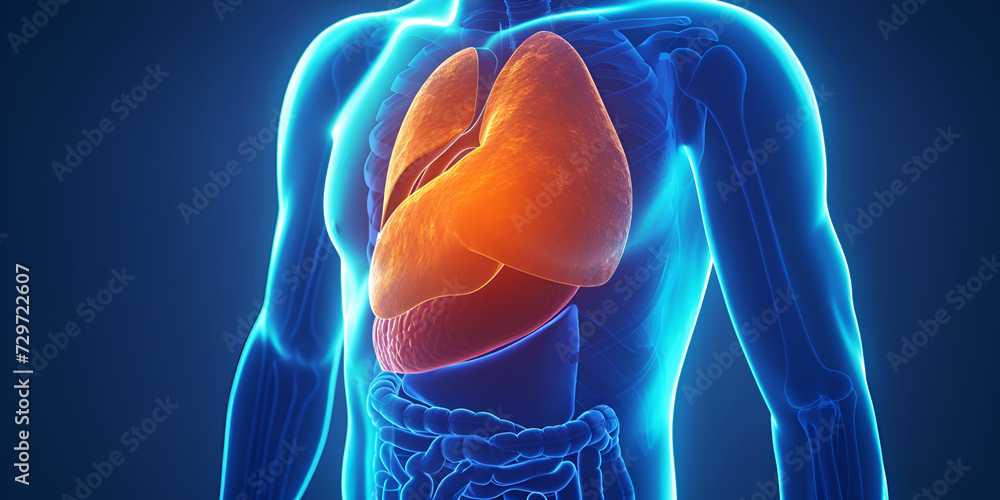 Human Internal Digestive Organ Liver Anatomy Animation Concept. 3D | 3D ...