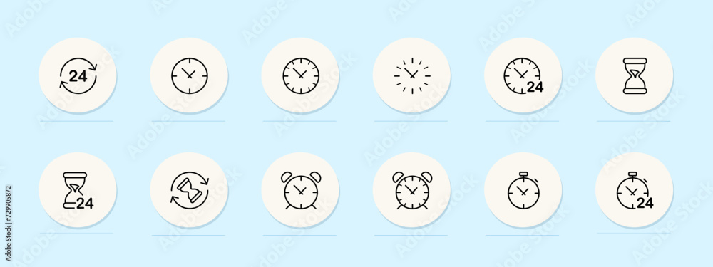 Timer line icon. Modern, efficient, countdown, clock, deadline ...