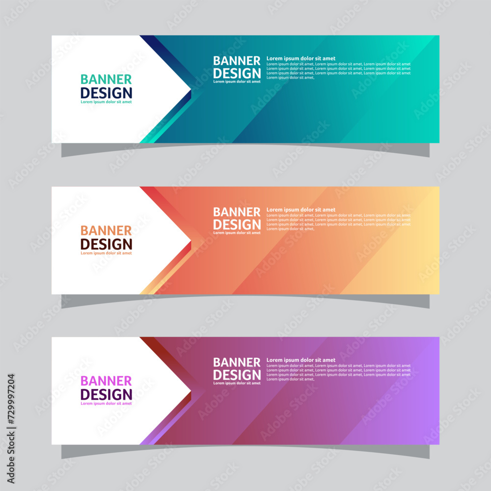 Vector set of landscape banner background design concept. Web ...