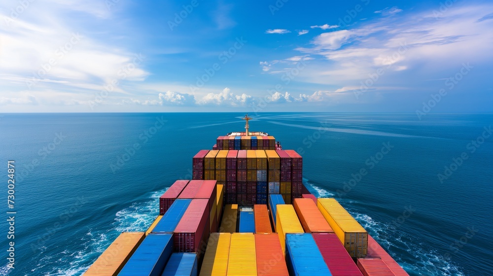 container ship full load container for logistics, Import export ...