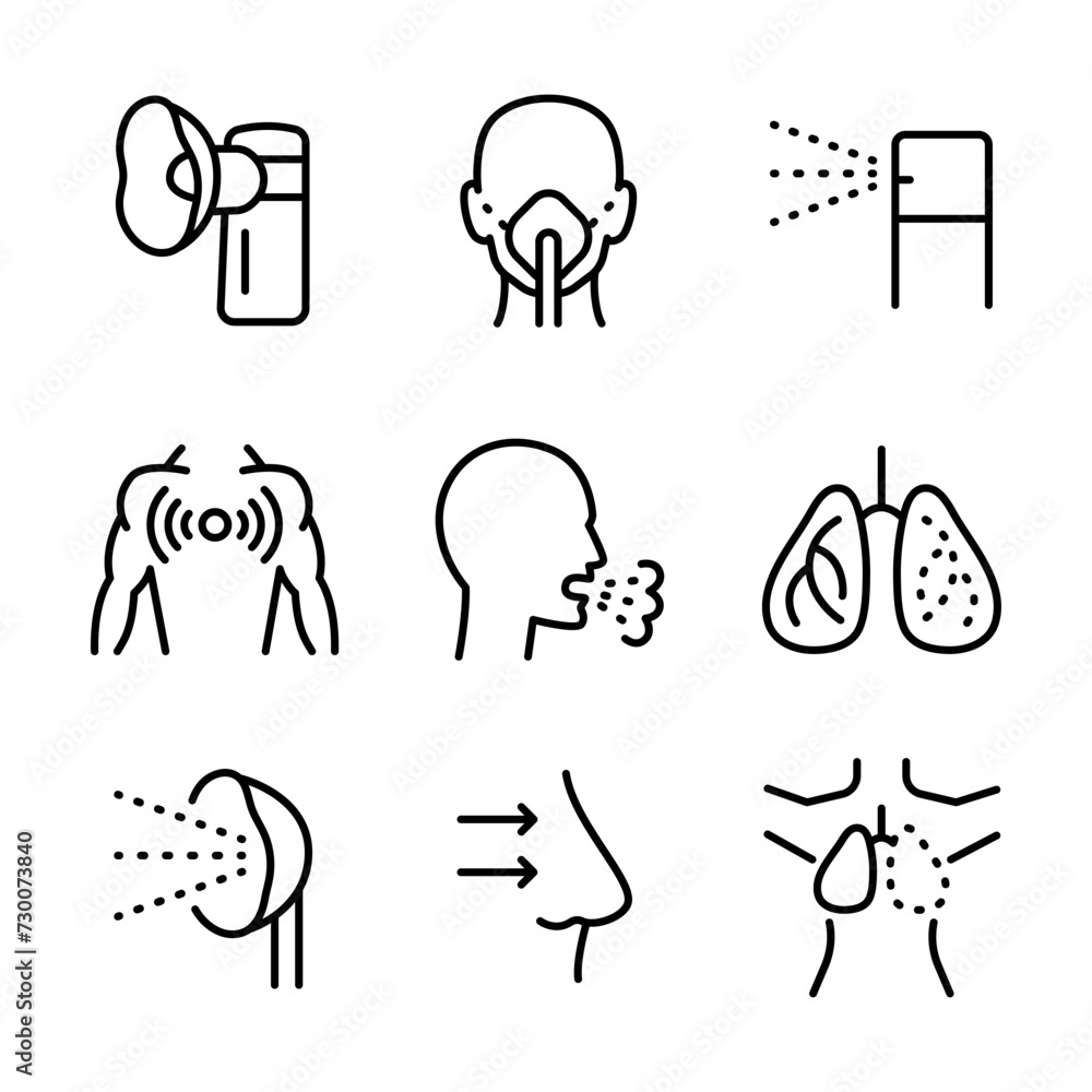 Vector set of nebulizers of different types. Vector illustration. Stock ...