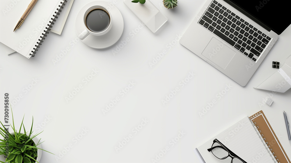 background office table with a frame of the text Stock Photo | Adobe Stock