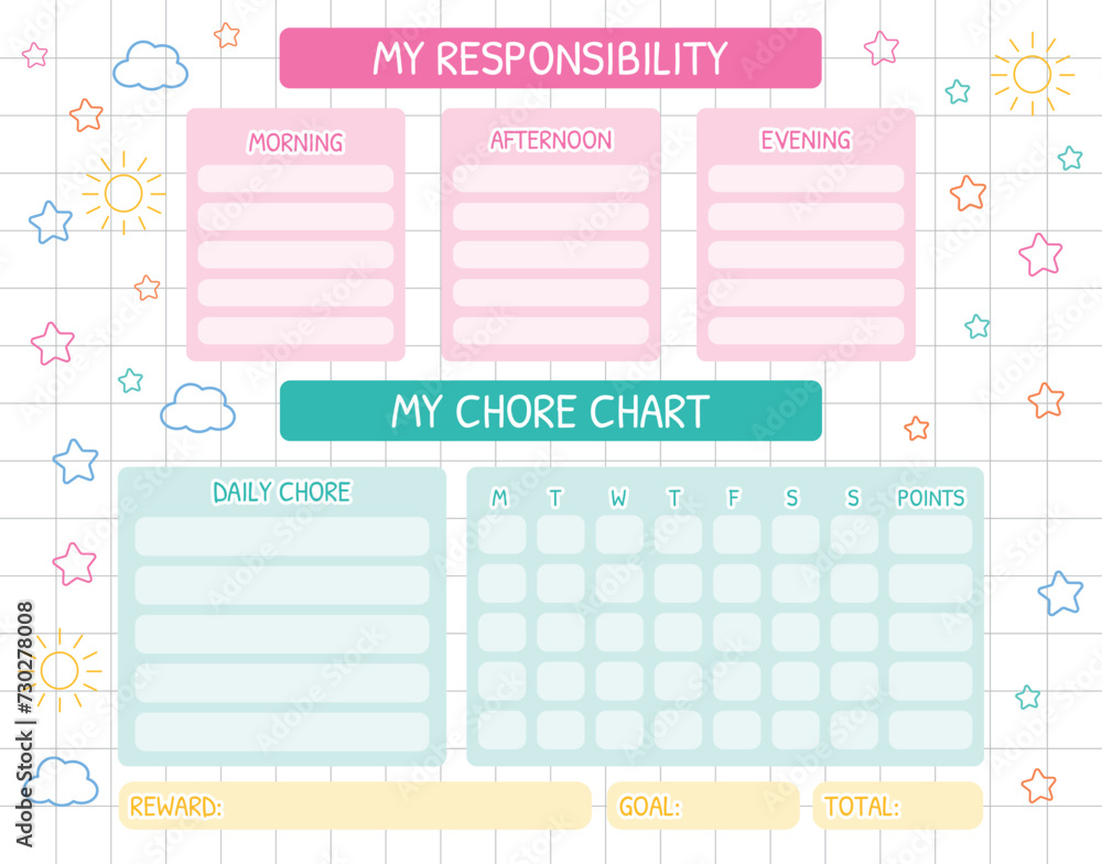 Chore chart. Daily Routine Responsibility Chart. School Routine ...