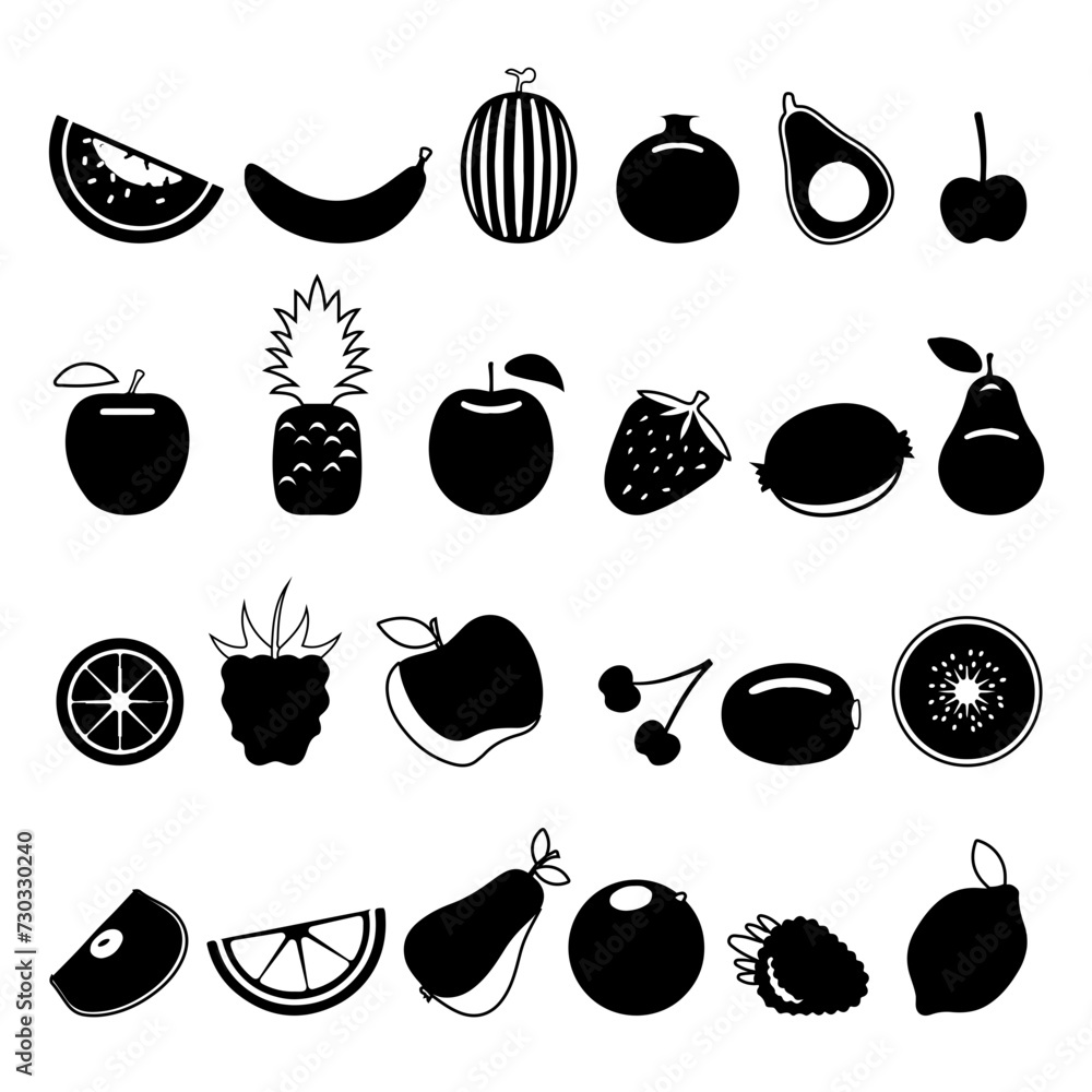 Fruit SVG Bundle, Fruit Clip Art, Tropical Fruit Svg, Fruit Vector ...