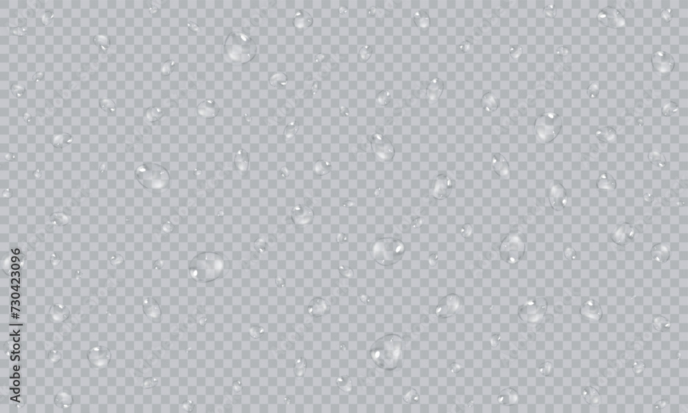 Vector water droplets. PNG droplets, condensation on glass, on various ...