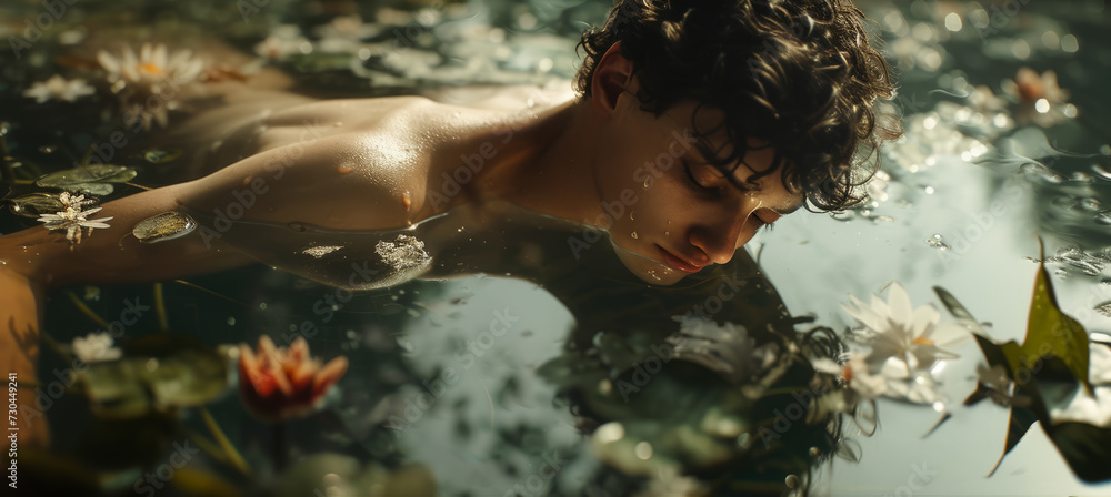 Ancient Greek myth of Narcissus. Narcissus, the handsome young man who ...