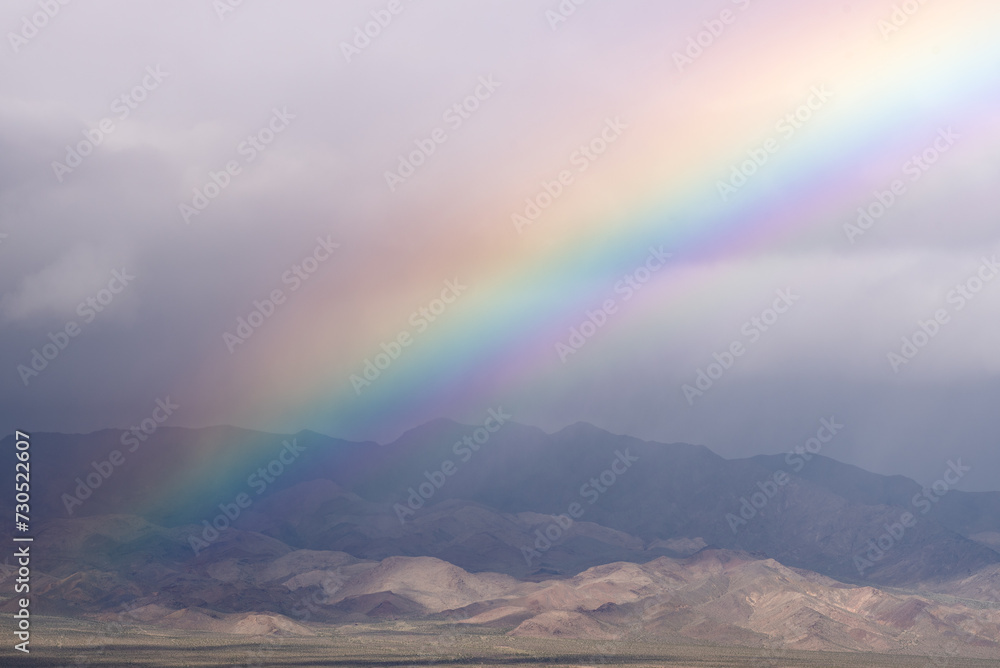 Death Valley National Park, Desert, Rare Rainbow, Rainstorm, Ground ...