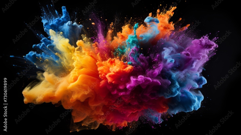 Vibrant paint splash desktop wallpaper in 8k resolution - abstract art background for screens ...